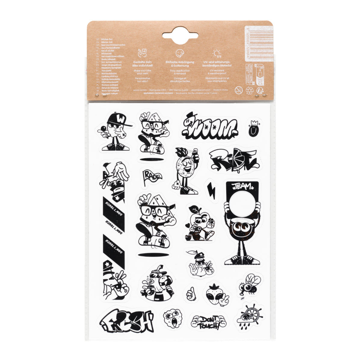 woom ROLLING REBELS Sticker-Set – Zweirad Heilenmann GmbH